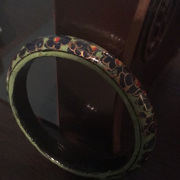 Jewelry | Vintage Hand Painted Bangle Bracelet | Poshmark